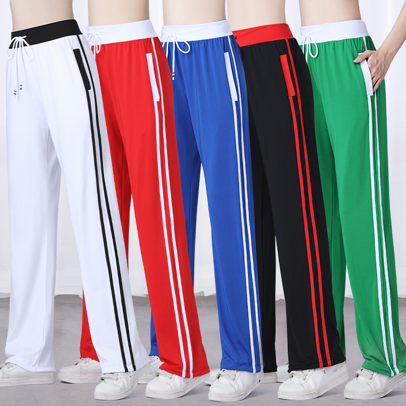 Summer square dancing essential! 🌟 White quick-dry pants, dance the ...