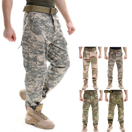 Military fan casual pants american camouflage pants: abrasion ...