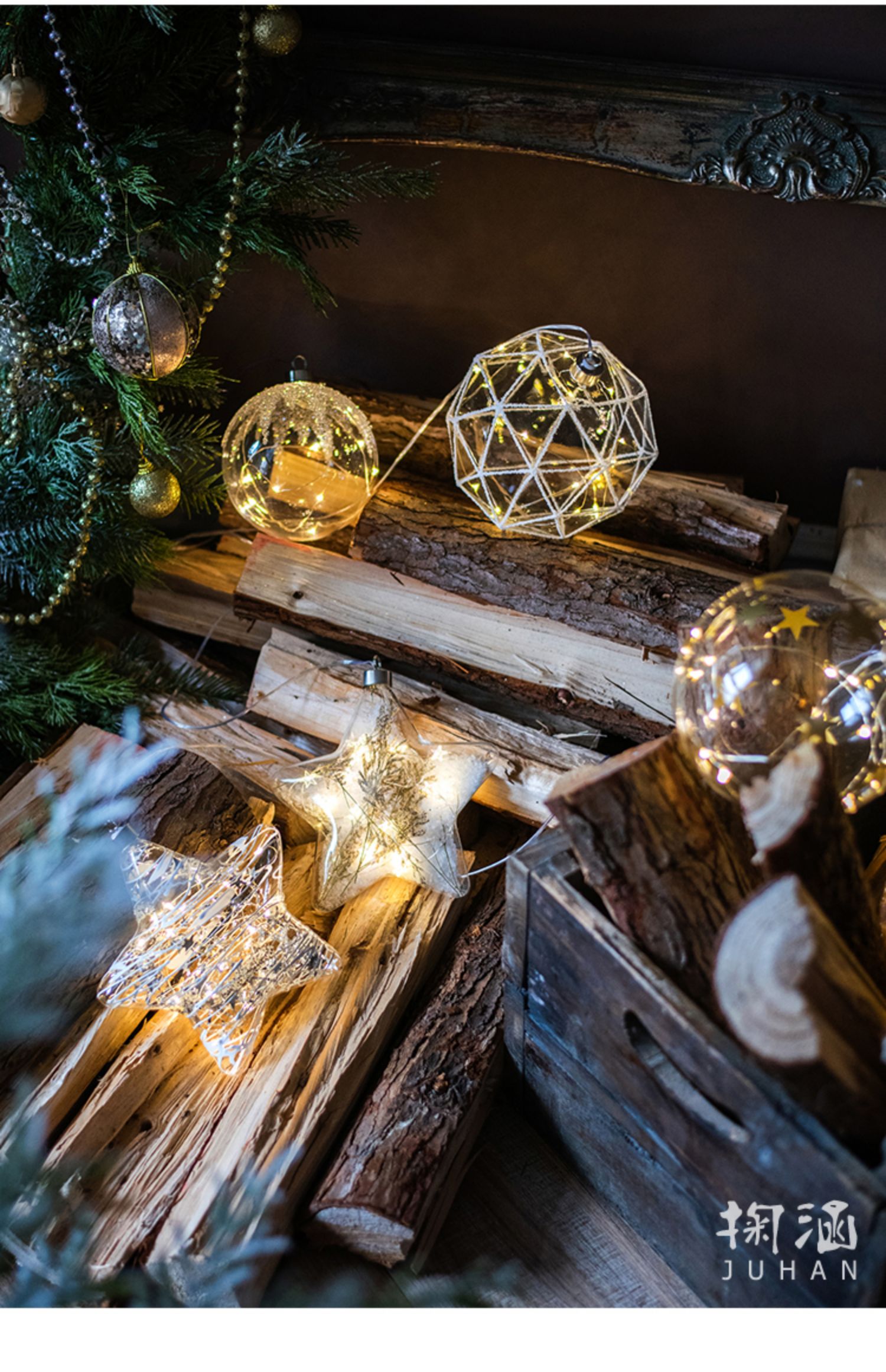 批发超大发光灯球垂吊球圣诞节装饰商场店铺挂饰吊饰圣诞树配-阿里巴巴