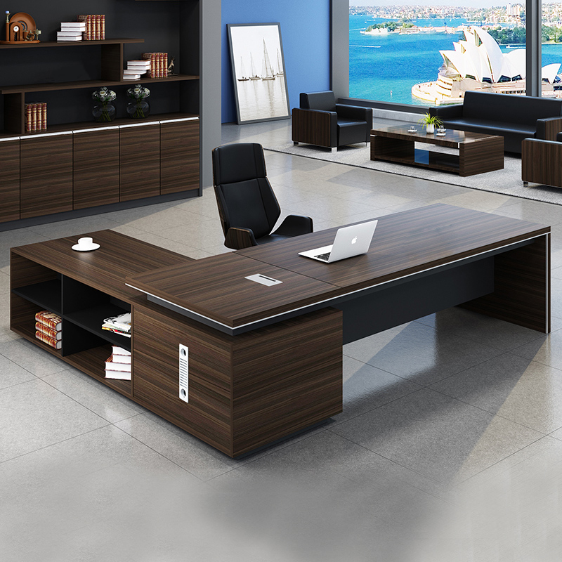 Bosses table combined office chairs and chairs President's desk ...