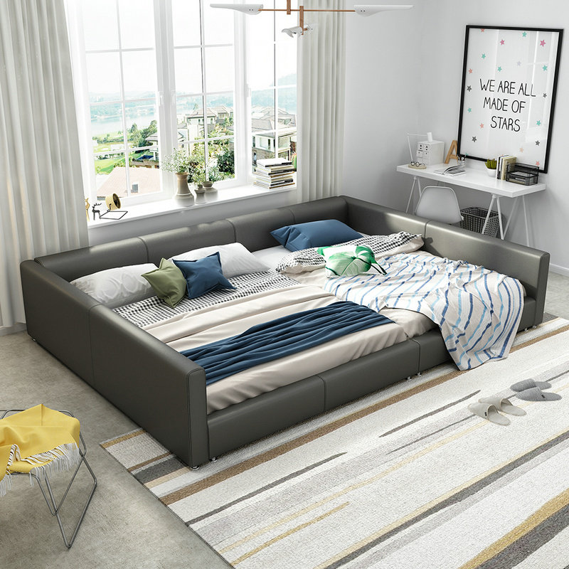 [USD 887.86] Second-birth family bed parent bed tatami bed real-skin ...