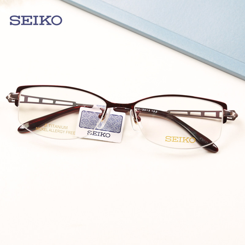 [USD 322.14] Seiko Half Frame Titanium Ultra-light Eyeglass Frame ...