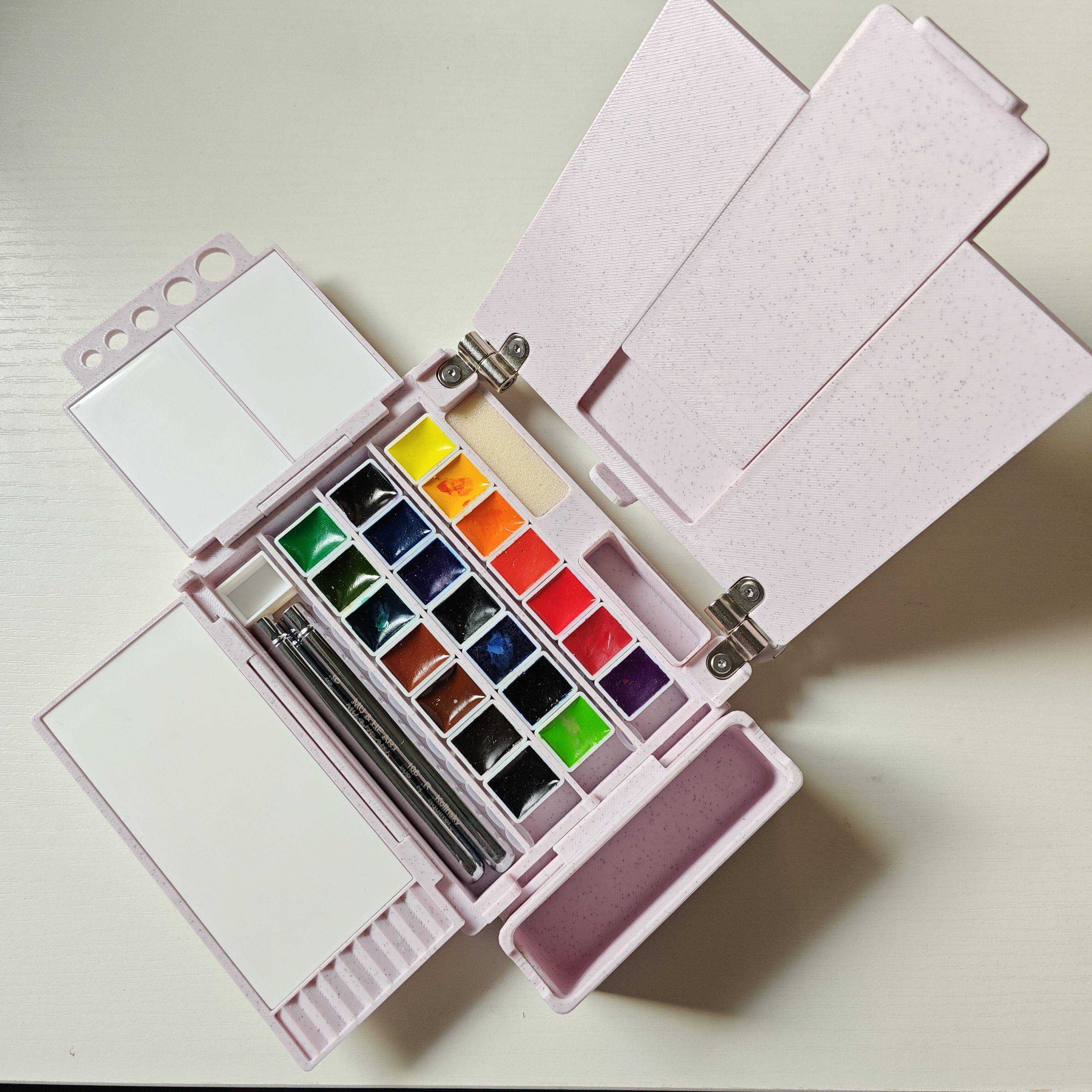 🌟 Original foldable painting box portable watercolor box gouache ...