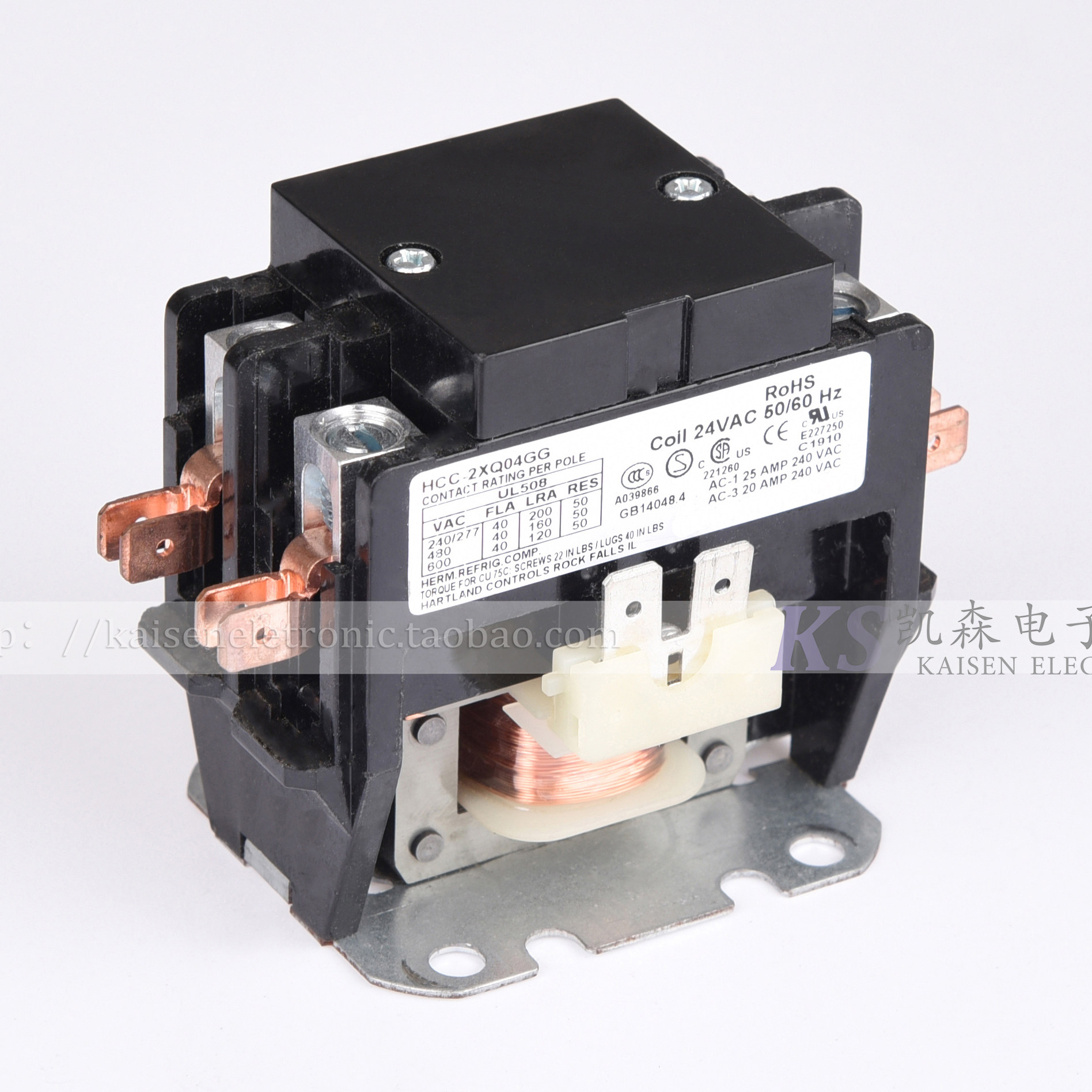 24V 40A aluminum stud crimping box HCC-2XQ04GG UL CSA high load bipolar ...