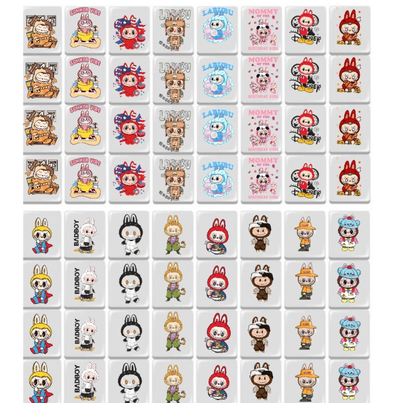 New arrival cartoon cute labubu creative stylish mahjong board game ...