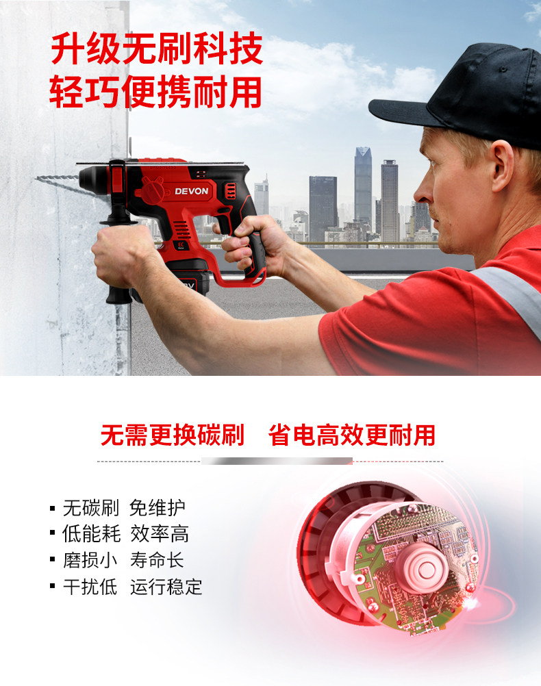 Máy khoan va đập có thể sạc lại Dayou 20V búa điện lithium khoan điện ...