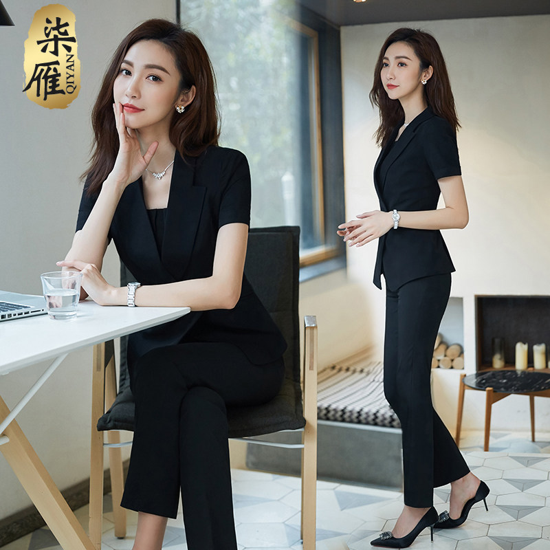 [USD 132.39] Yan Yan summer new professional women's suit short sleeve ...