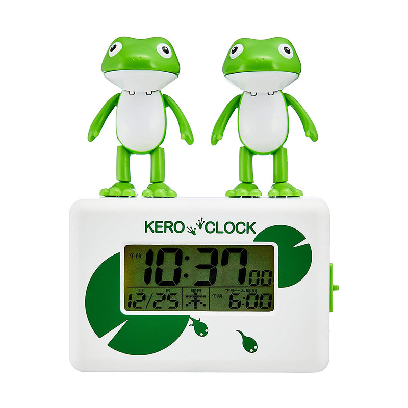 日本丽声Kero Clock青蛙仔：唤醒你的童年记忆，超萌龙猫静音闹钟💖-台钟-淘宝百科网
