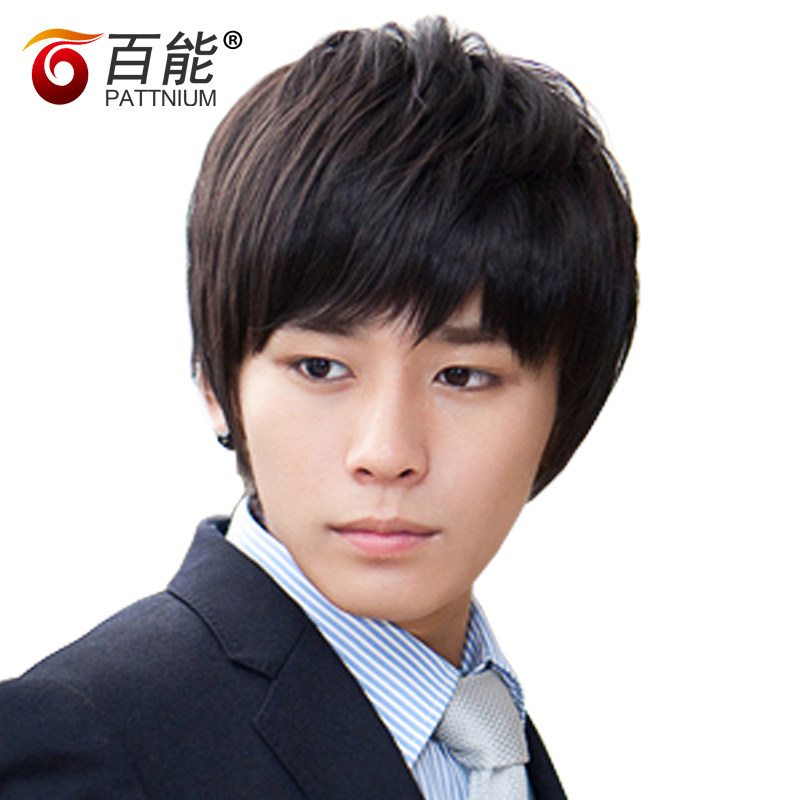 [USD 103.52] Korean Style Handsome Realistic Men's Wig Short Real Hair ...