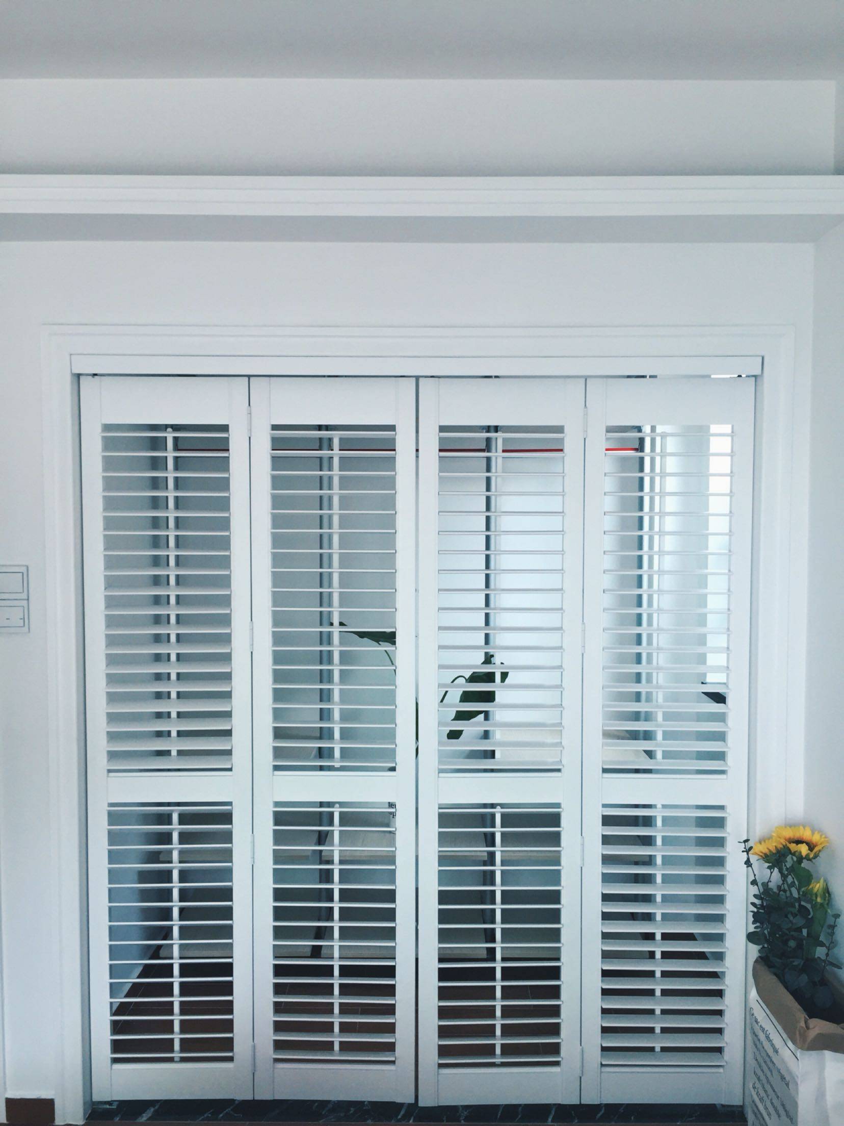 [USD 195.45] Folding louvers Active louvers Wooden louvers Solid wood ...