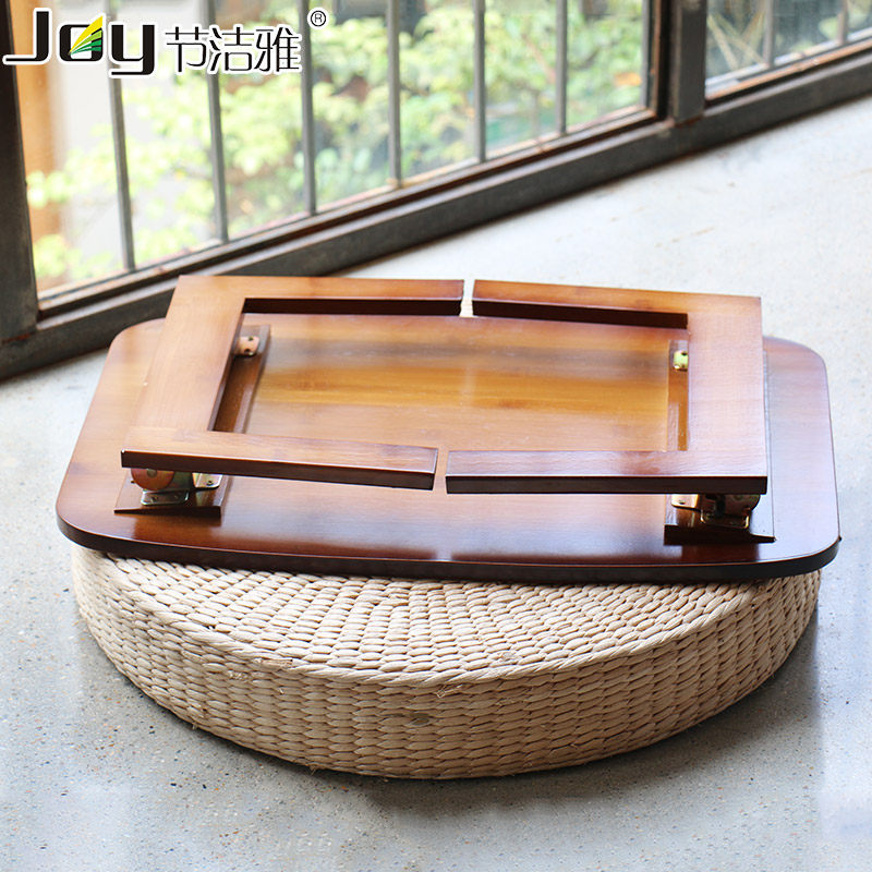 [USD 56.96] Solid Wood Folding Rattan Table Rattan Floor Tables ...