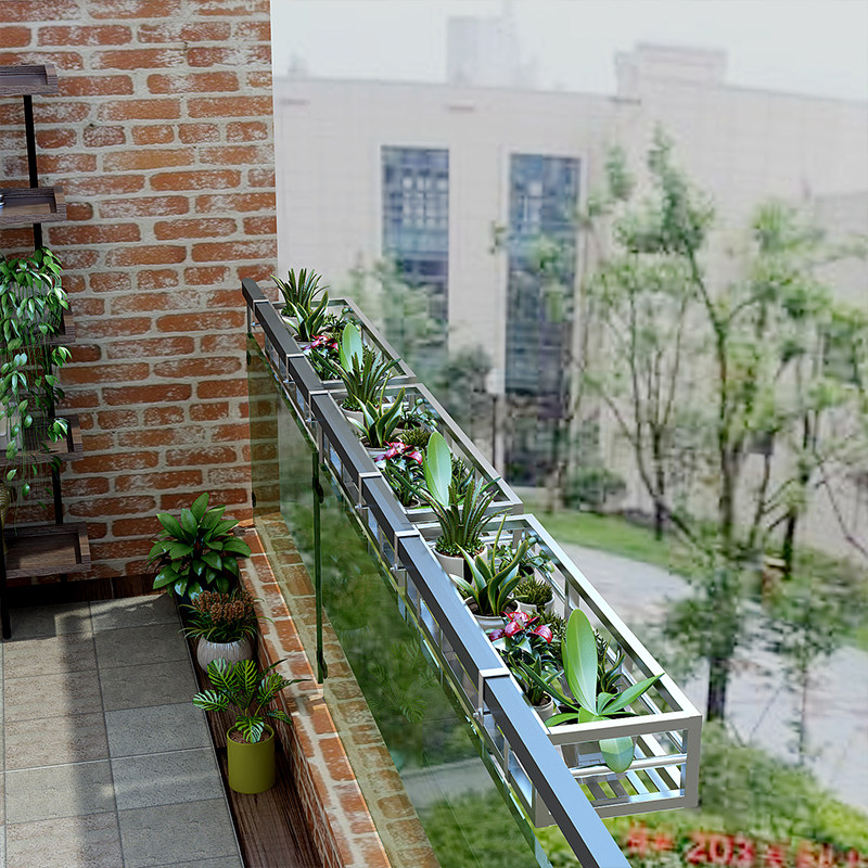 Buy Balcony stainless steel railing flower hanging railings hanging ...