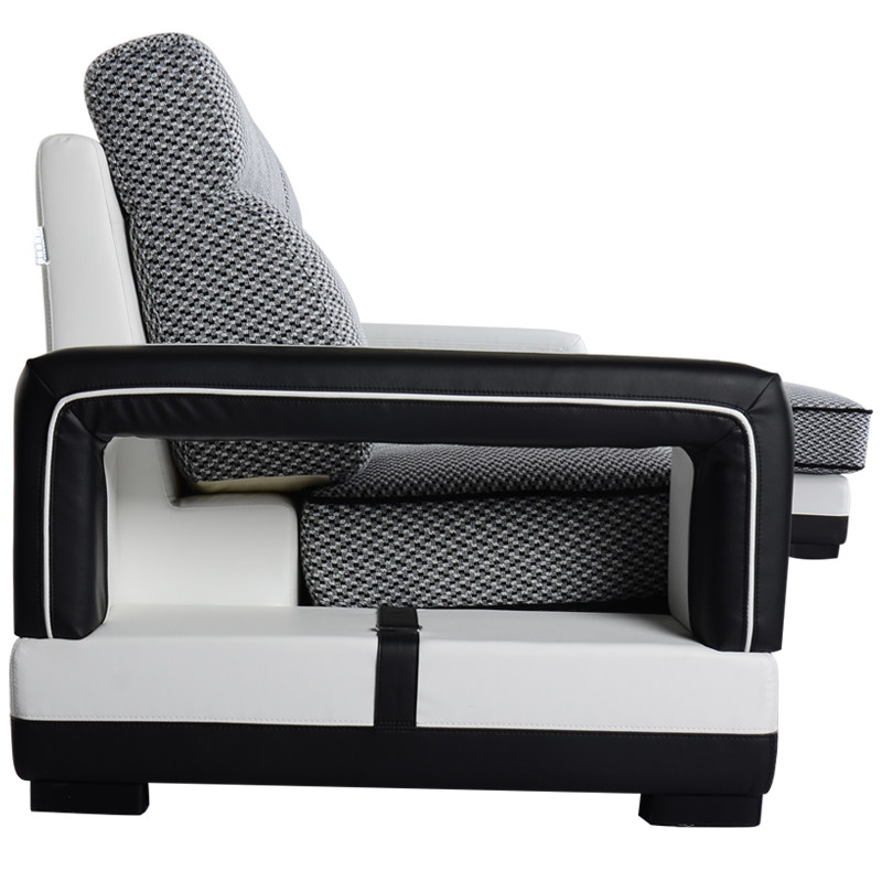 Купить Кожаные кресла и диваны 斯帝罗兰沙发 现代简约创意皮布沙发可拆洗 客厅转角布艺沙发组合 Steven ...