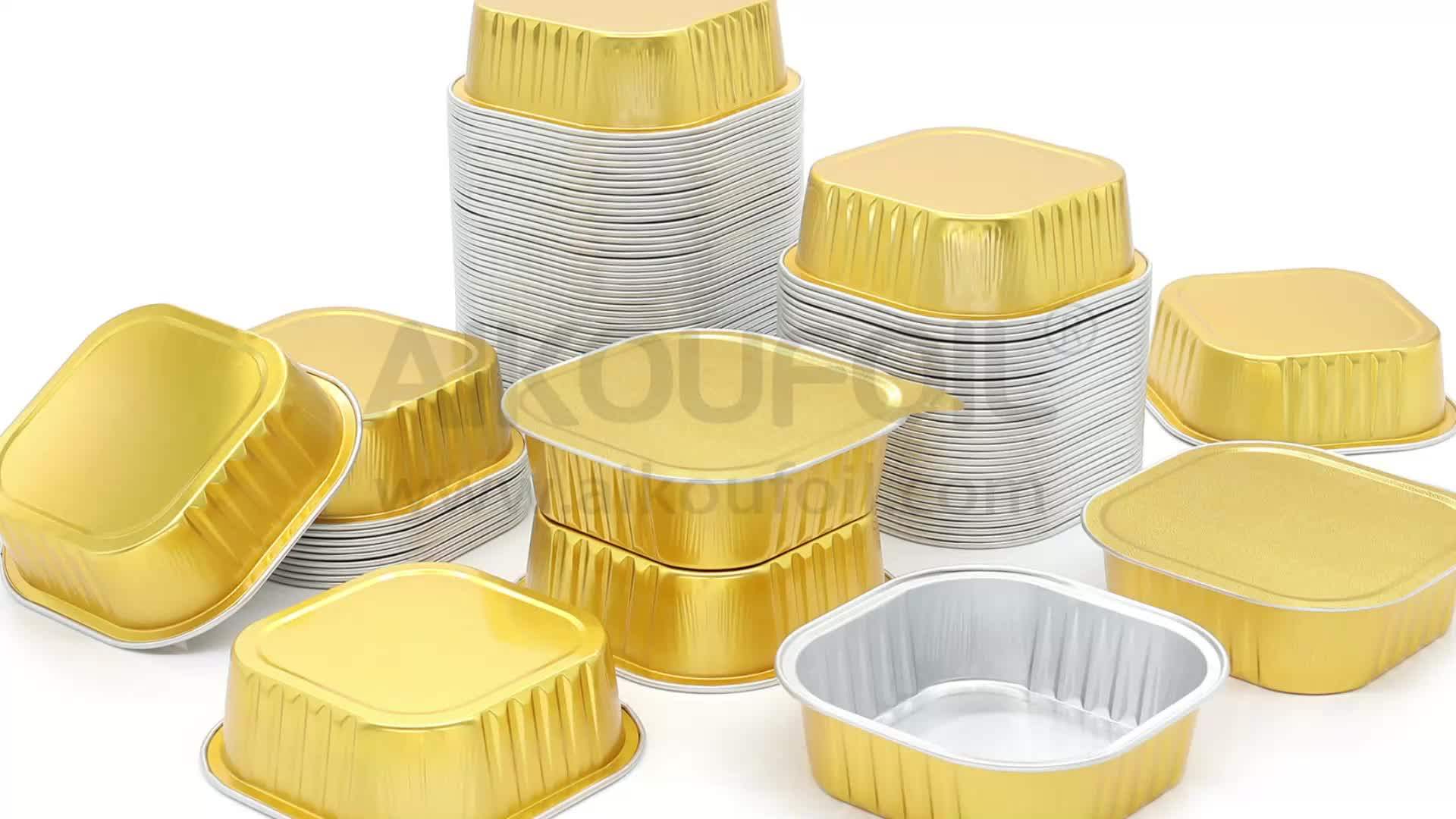 Aikou Food Packaging Containers Eco-friendly Aluminium Foil Lunch Boxes ...