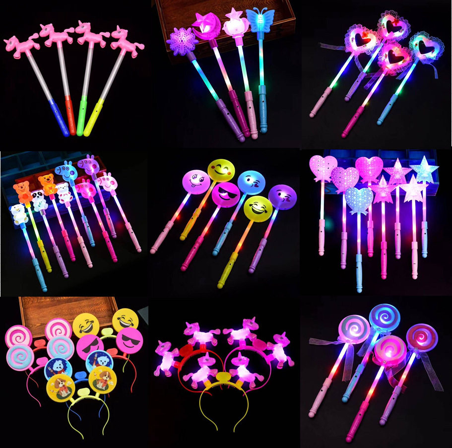 Buy LED luminescent rod child luminescent toy flash unicorn dump stick ...