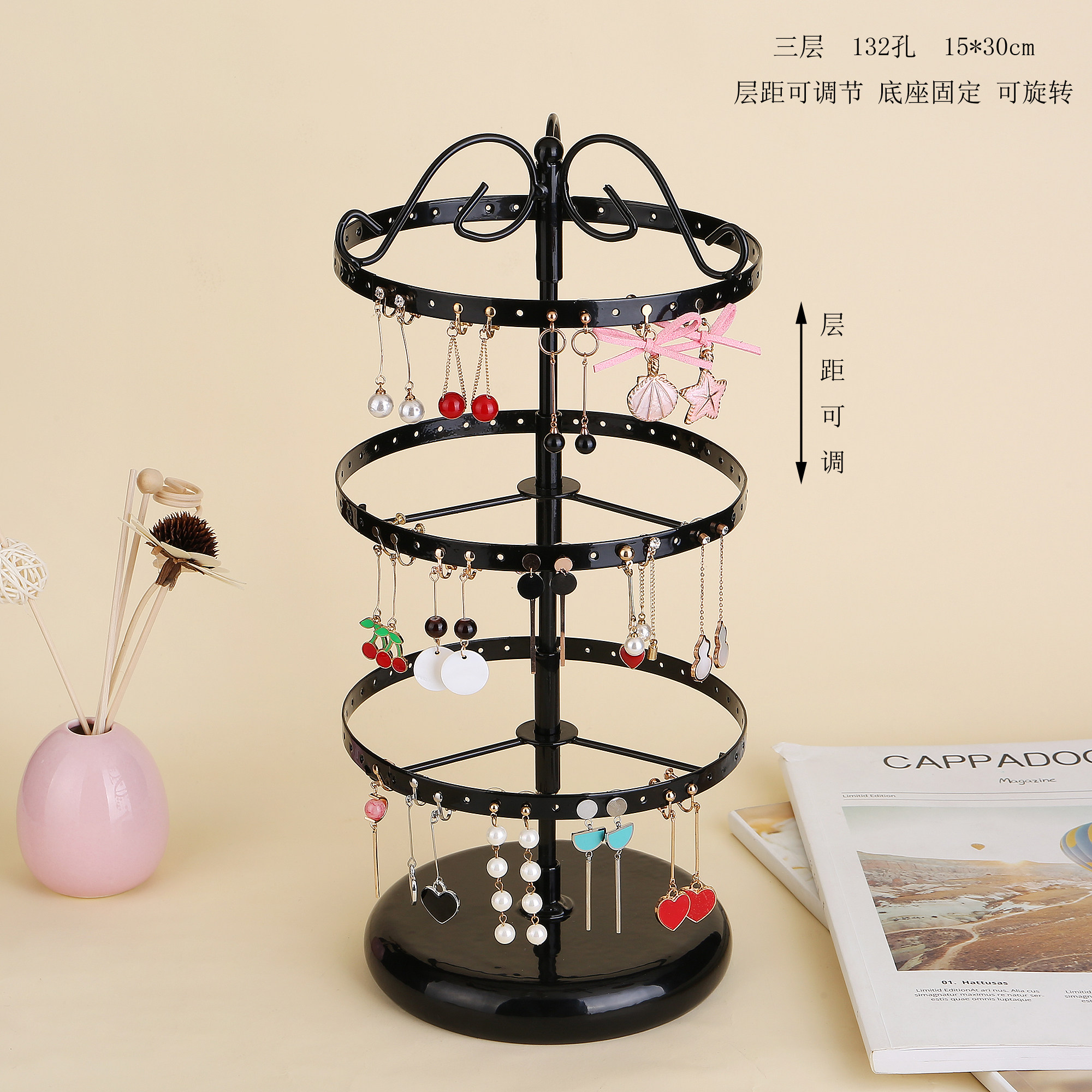 Buy Creative large-capacity shelf household jewelry rack finishing ...