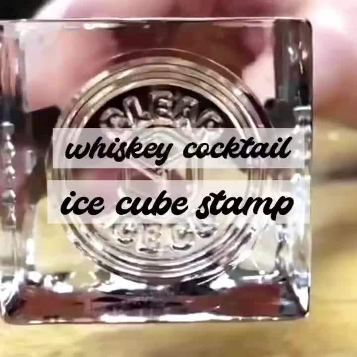 Factory Custom Monogram Ice Cube Stamp Copper Head Whiskey Ice Stamp ...