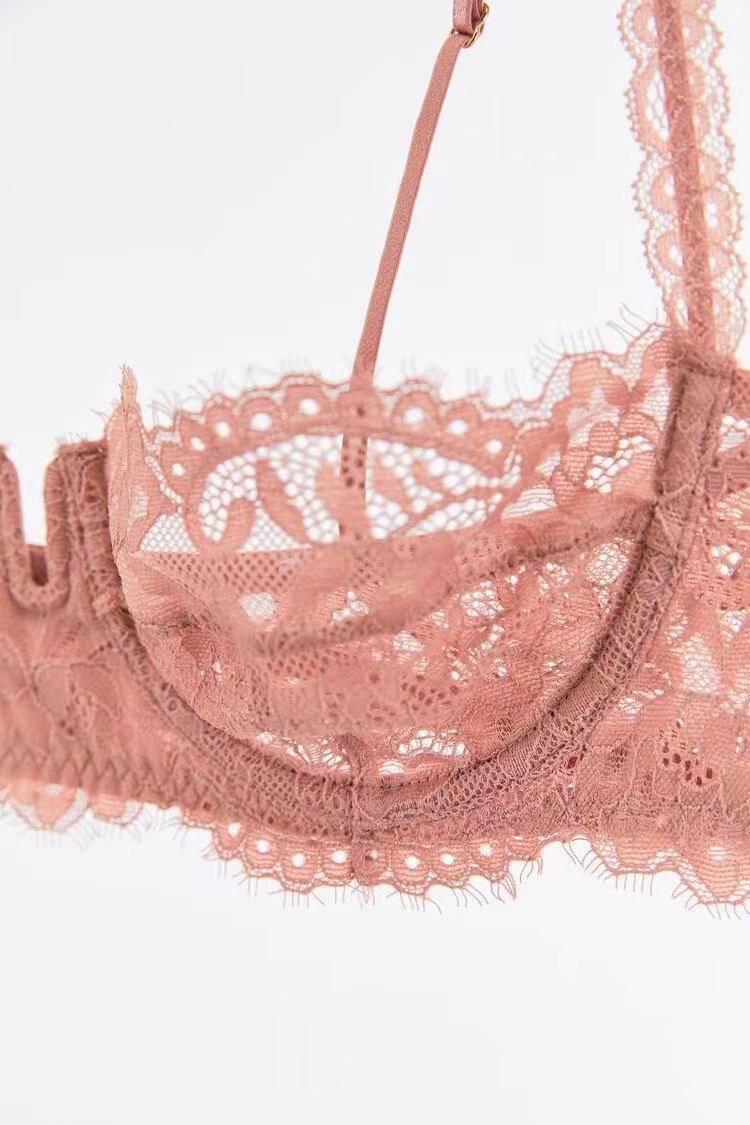 Zar * pink lace girl heart burst super beautiful ultra-thin lace ...