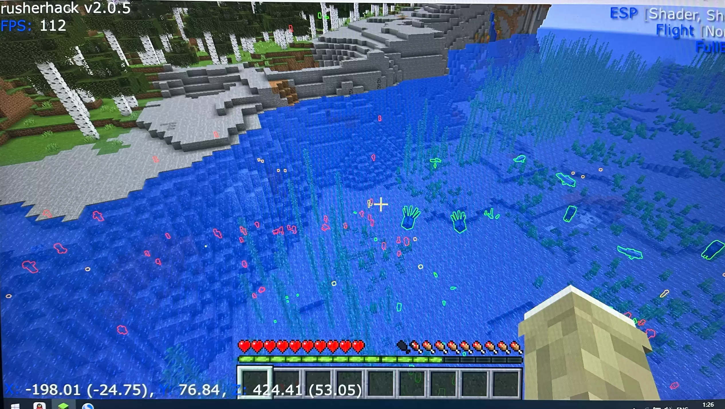 我的世界java版，rusherhack多功能辅助脚本模组科技!1.21-1.21.1