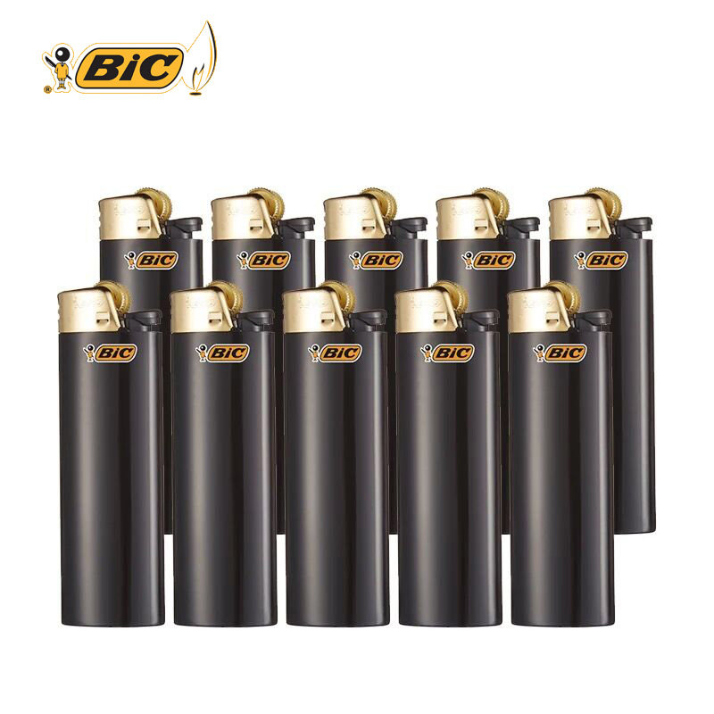 [USD 13.77] Imported French BIC Bic lighter J6 large black gold ...