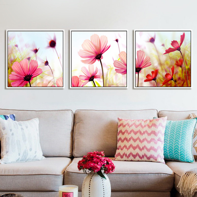 5d diamond painting full diamond living room triptych simple modern ...