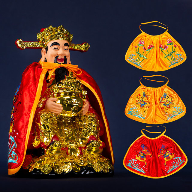God of Wealth, Cloak Buddha Statue, Bodhisattva Cloak, embroidered ...
