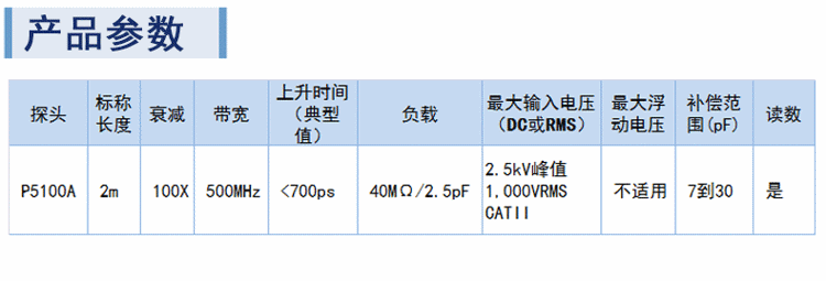 TEKTRONIX/泰克 P5100A示波器探头 P5122 P6015A单端无源高压探头-阿里巴巴