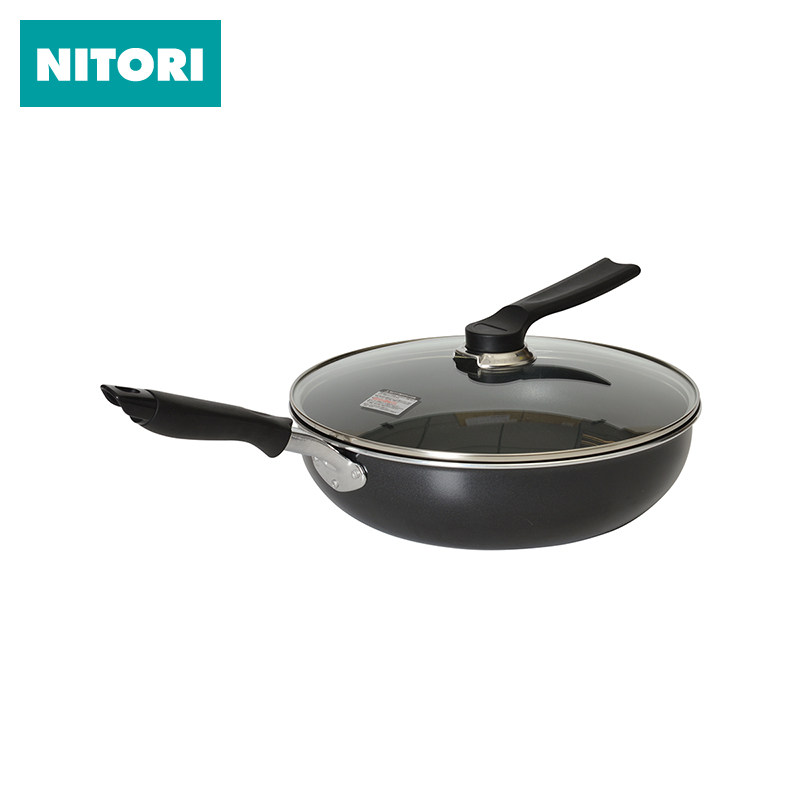 Buy Japan NITORI Nidali with self-supporting pot lid frying pan 30cm ...
