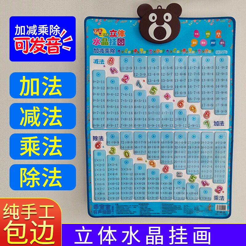 Children's audio early education learning wall chart: addition and ...