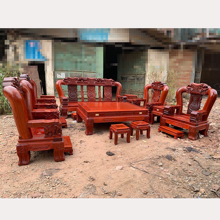 Red pear 20cm warring states elephant sofa 16-piece set: chinoiserie ...