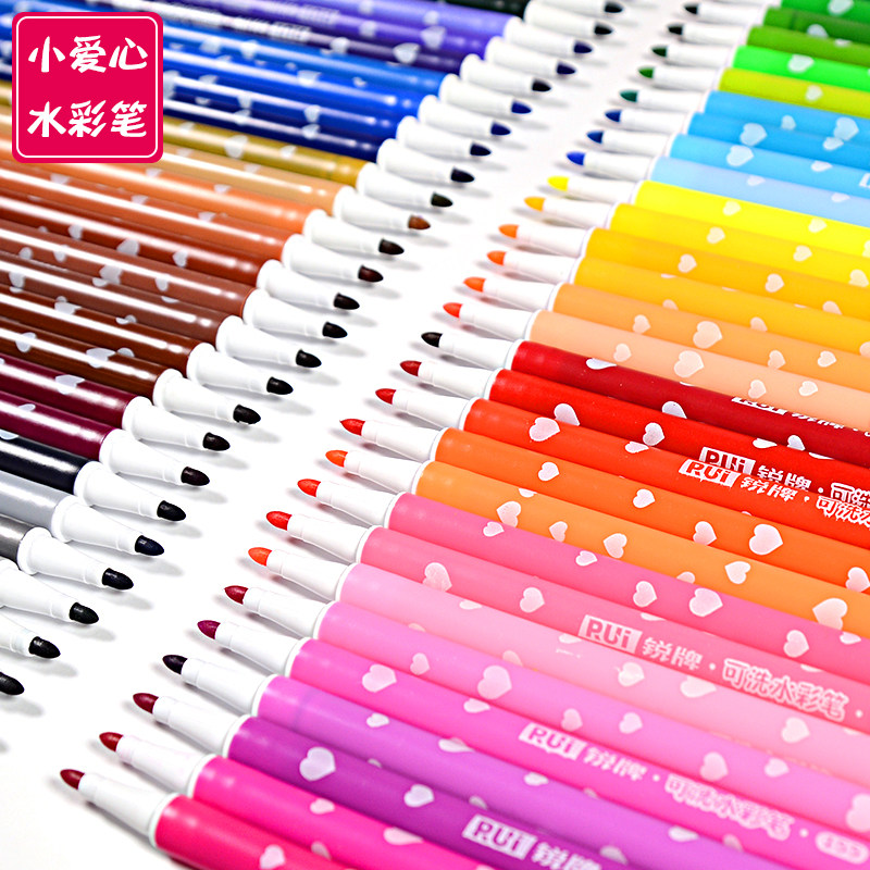 Watercolor brush pen 12-color set, colored pens for elementary school ...