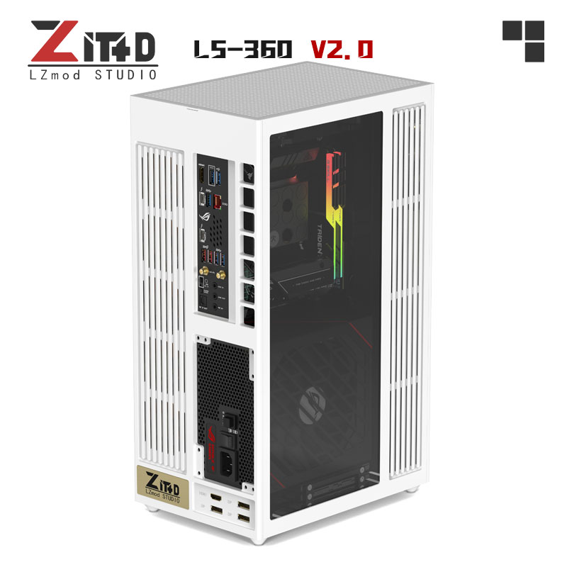 现货 LZmod LS-360 V2水冷立式ITX机箱 独显支持40系显卡 ATX电源评价 - 淘宝网
