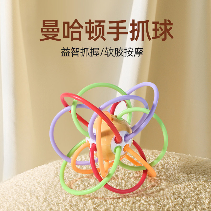👶 Baby handheld toys manhattan ball | Baby's favorite teething toy 🐦