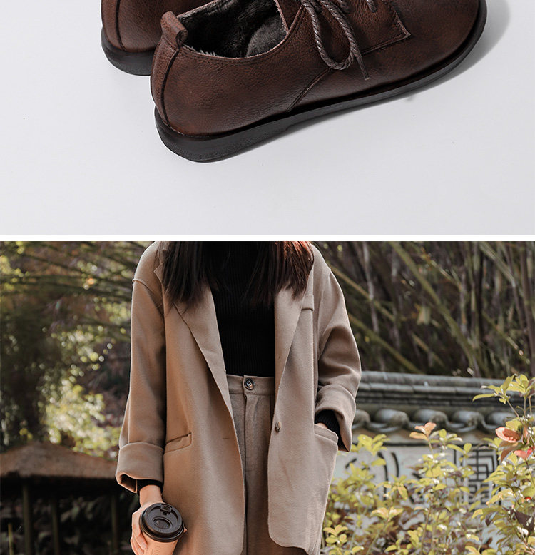 TOMBOR Original Vintage Simple Casual Soft-soled 2020 Winter Fleece ...