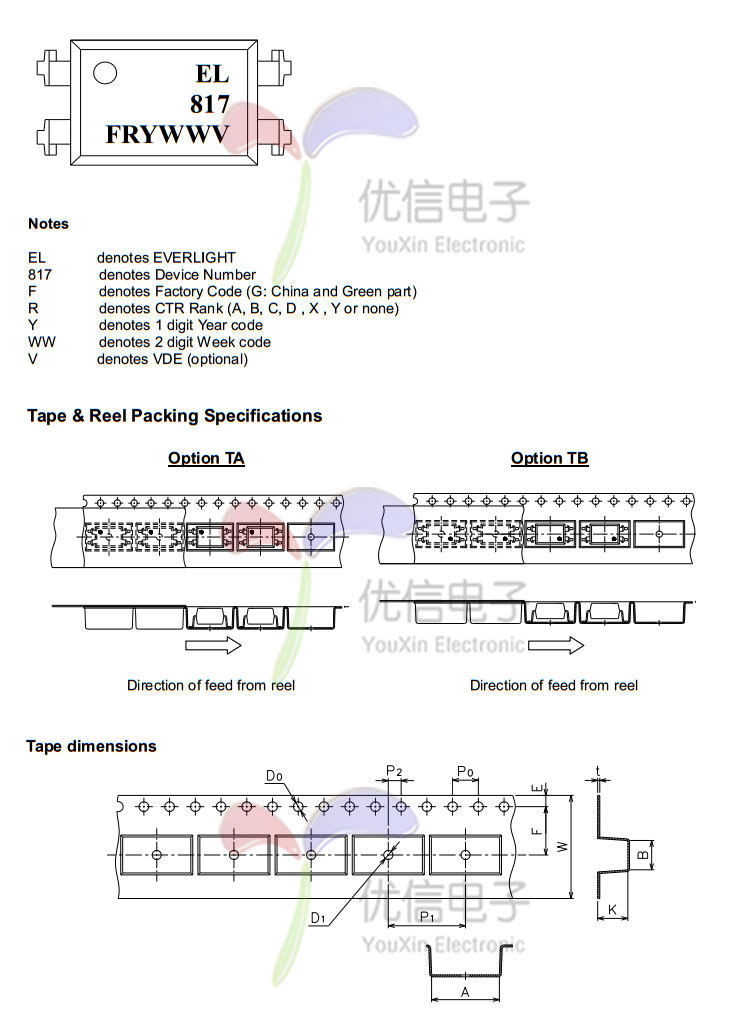 原装正品 直插光耦 EL817(A)(B)(C)(D)-F DIP-4 兼容PC817 隔离器-阿里巴巴