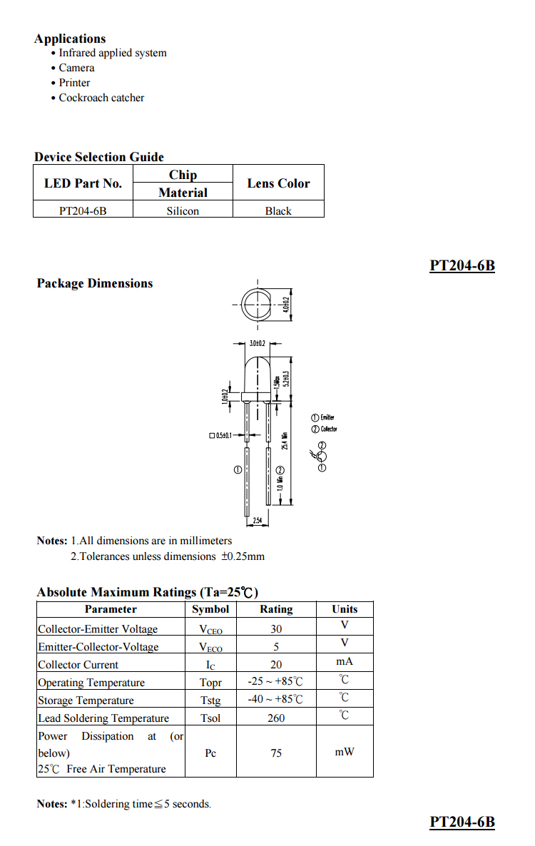 原装正品 直插 IR204-A-L IR204C-A-L PT204-6B 3mm发射管 接收管-阿里巴巴
