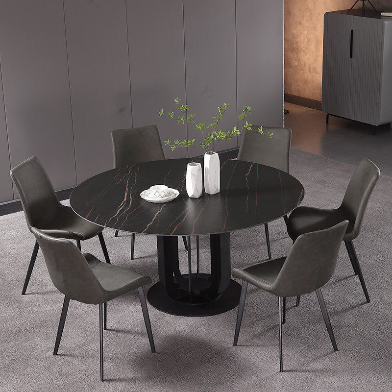 [USD 534.29] Italian Minimalist Slab Dining Table Round Simple Modern ...