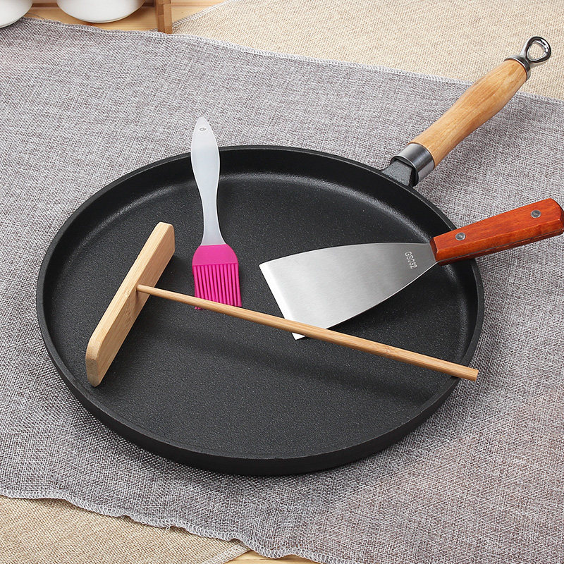 Cast iron pancake Frying Pan Pan pig iron frying pan thick cast iron ...