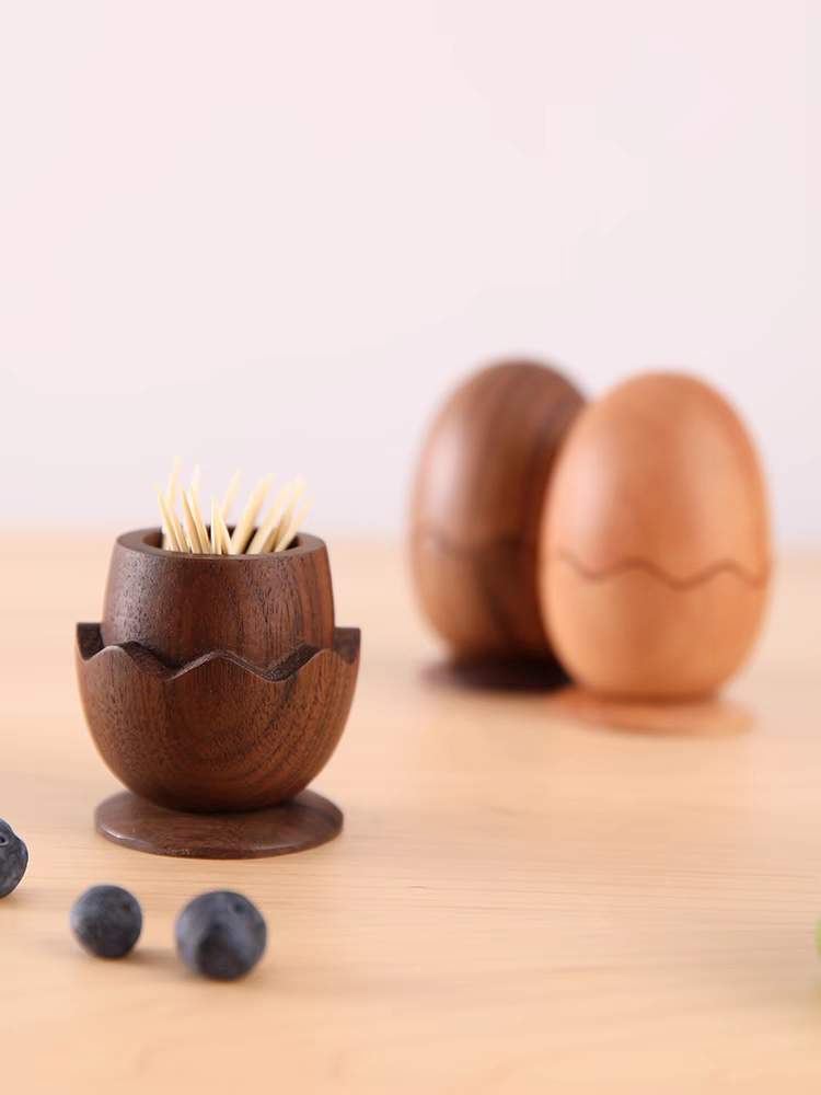 Solid wood toothpick holder, creative automatic pop-up, the first ...