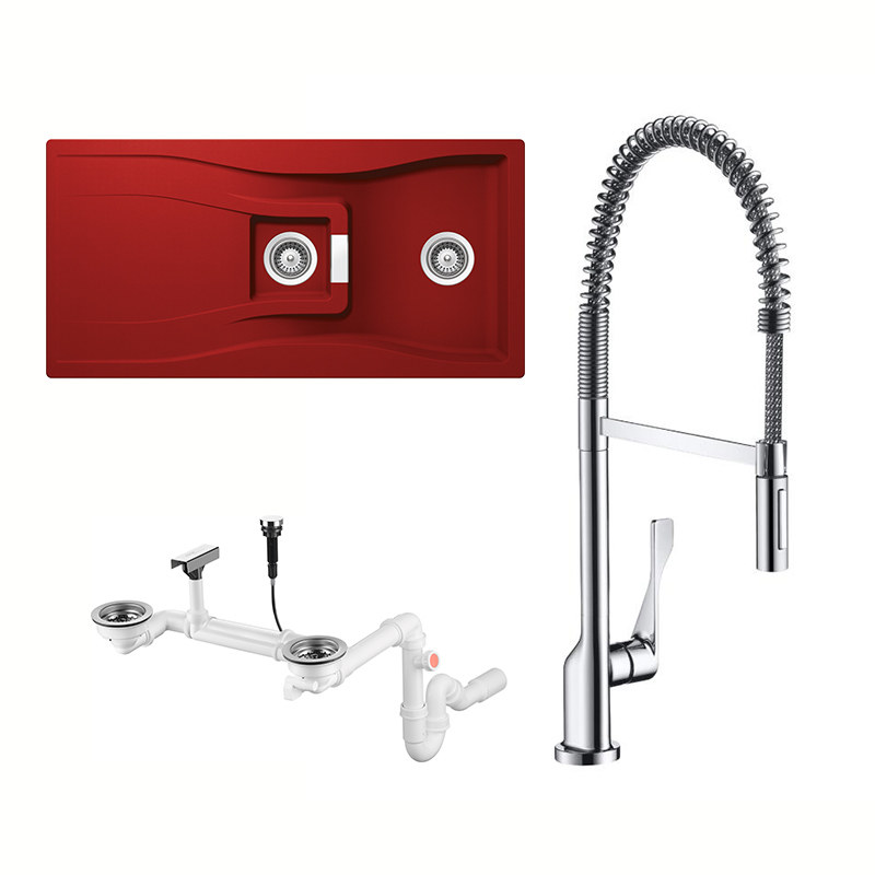 汉斯格雅花岗岩水槽龙头：厨房美学新宠，让烹饪更优雅 -水槽套餐-淘宝百科网