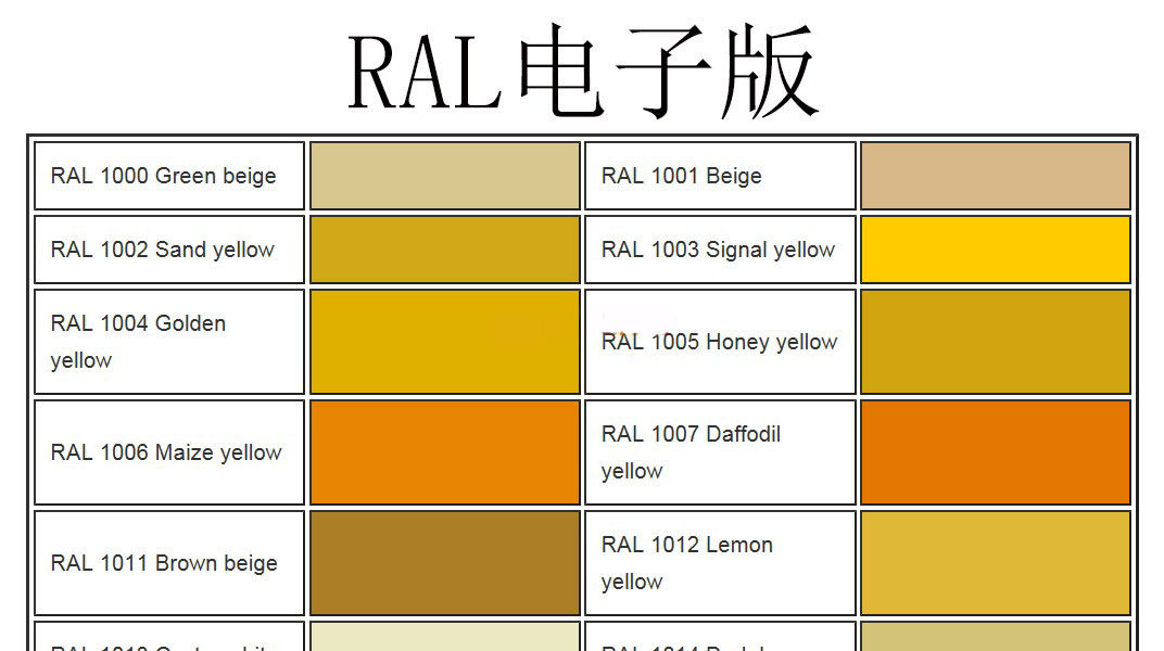 RAL劳尔国际标准油漆涂料色卡K7欧标标准色样k7油漆色卡-阿里巴巴