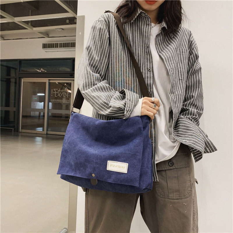 Muji canvas messenger bag: japanese retro vibes, the new favorite crossbody bag for men!