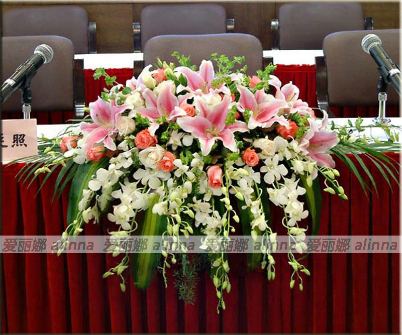 [USD 55.20] Conference table flower drooping podium flower speech ...