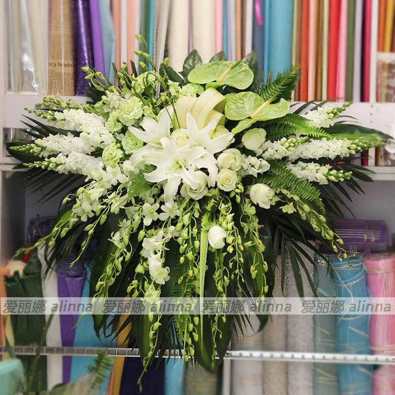 [USD 62.27] Podium flowers Drooping conference table flowers Conference ...