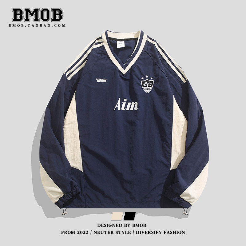 BMOB美式复古撞色球衣，运动圈的新宠儿？穿搭指南来啦！🔥-夹克-淘宝好物网
