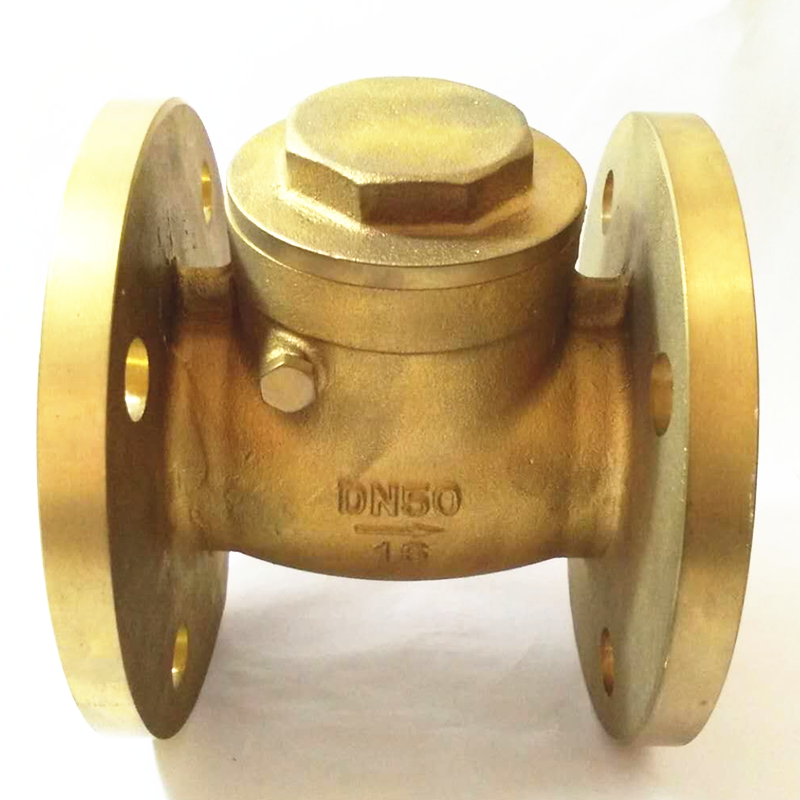 厂家直供埃美柯409黄铜法兰止回阀H44W-16T旋启式硬密封单向阀2寸-阿里巴巴