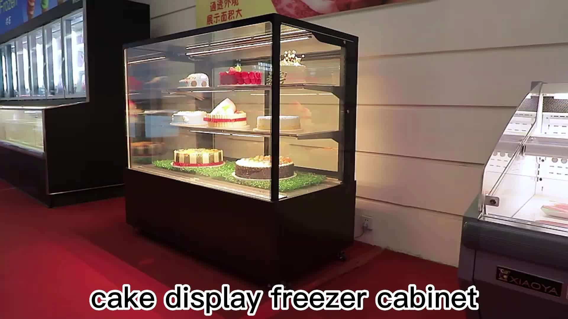 Cake Refrigerator Cabinet Glass Freezer Cake Dessert Display Cabinet ...