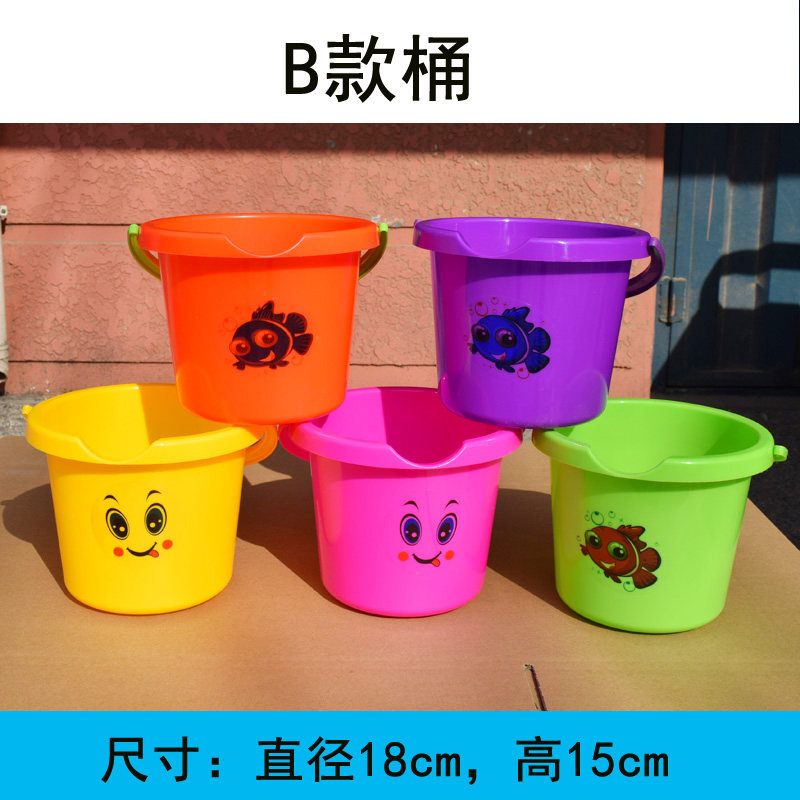 [USD 4.67] Thickened plastic bucket color small bucket washbucket ...