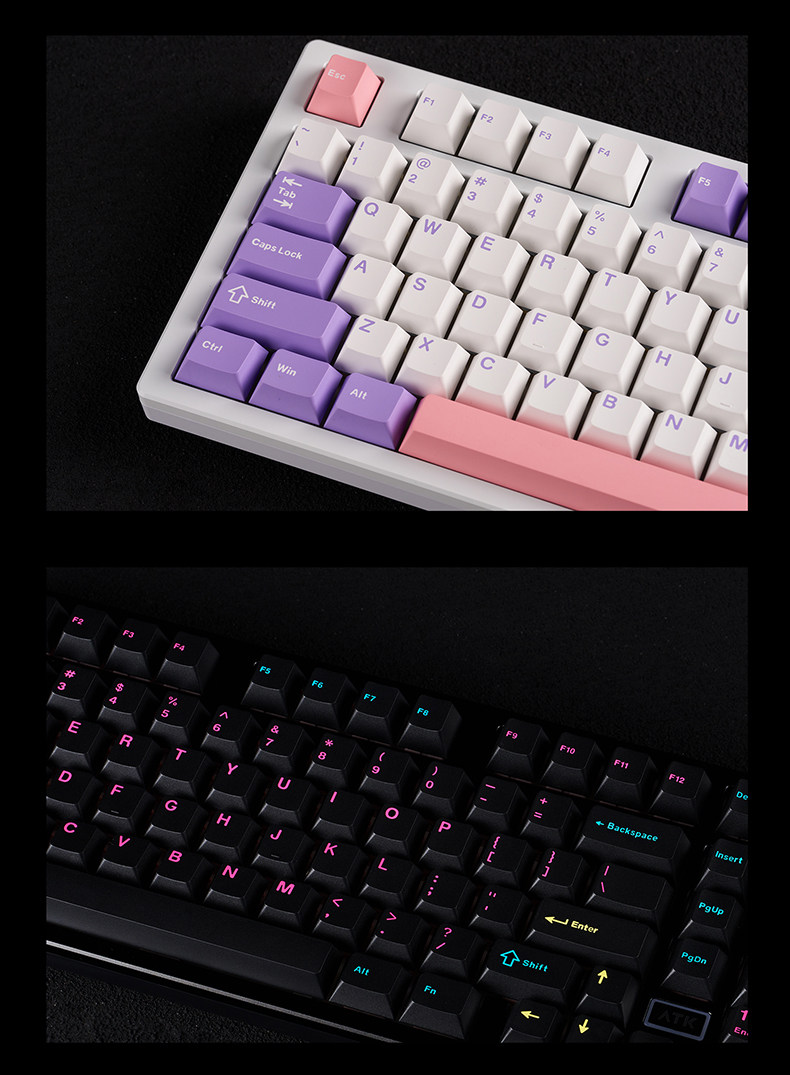 Atk V100 Semi-Aluminum E-Sports Three-Mode Mechanical Keyboard Large ...