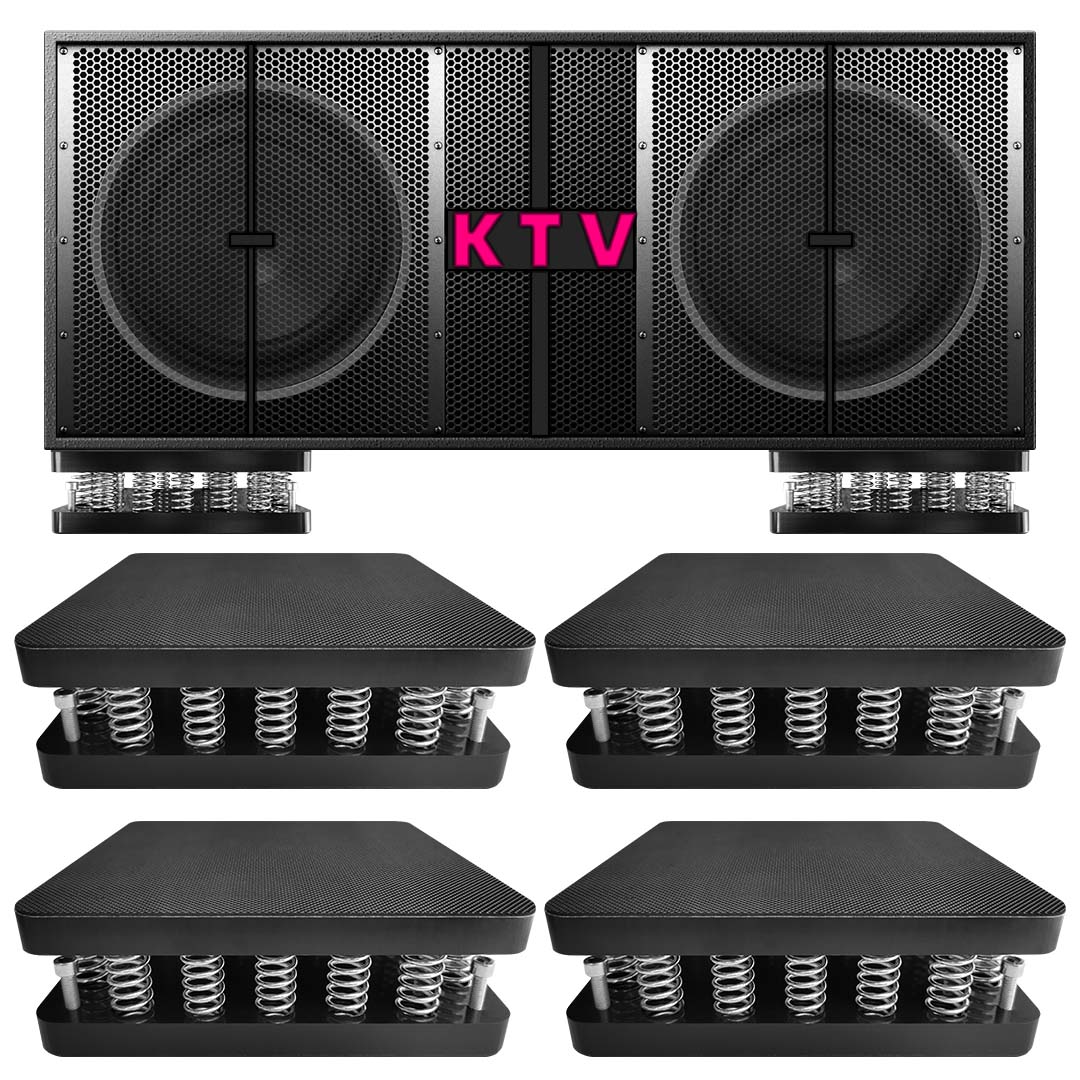 KTV酒吧音箱減震墊彈簧可調防震底座低音炮防共振地面隔音減震器-Taobao